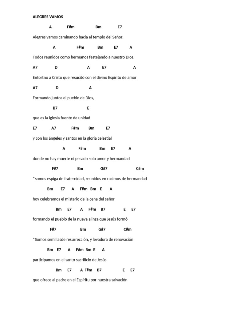 Alegres Vamos (A) | PDF