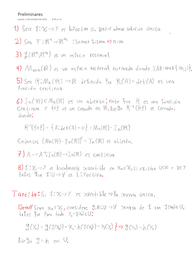 Teorema de La Función Inversa | PDF