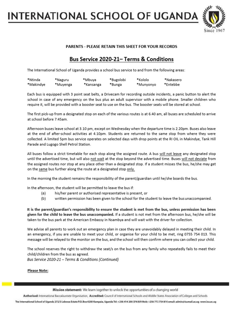 School Bus Registration 2020-21 | PDF | Bus | Public Transport