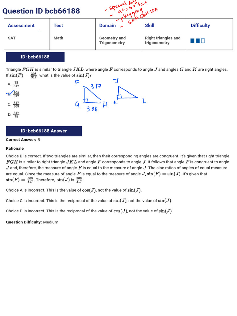 geometry&trig - right triangles and trig | PDF | Triangle ...