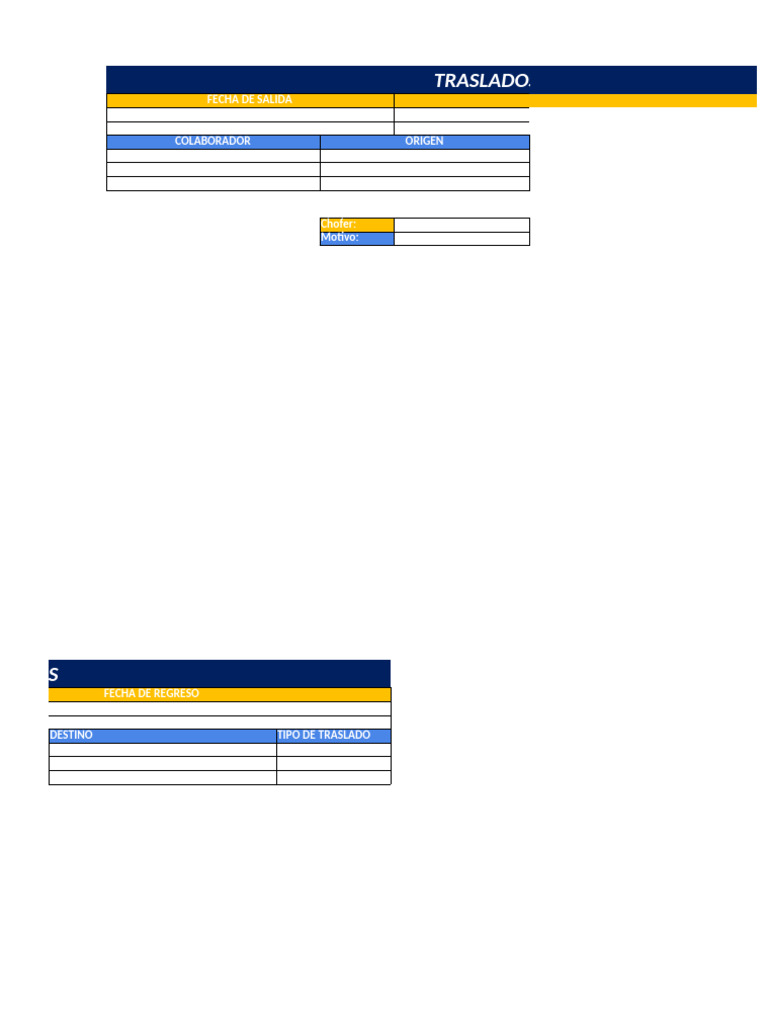 Formato Traslados | PDF