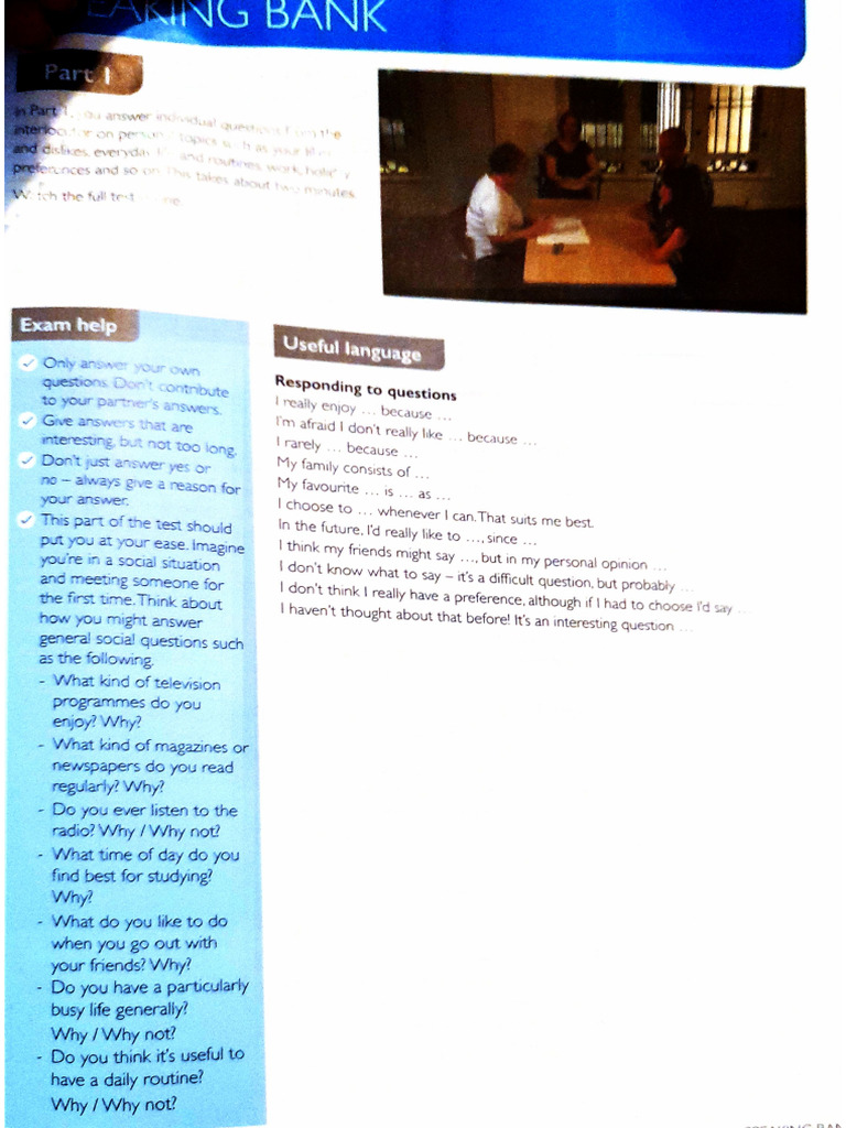 CAE Speaking Theory | PDF