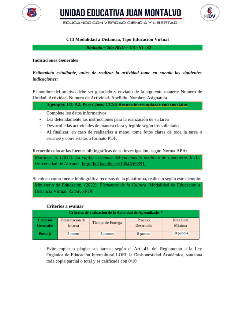Tarea entregable 2do-Biología U3-S1 y S2-C13 Regular(11) | PDF