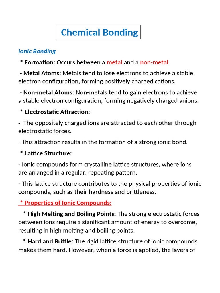 Ionic Bonding | PDF | Ionic Bonding | Ion