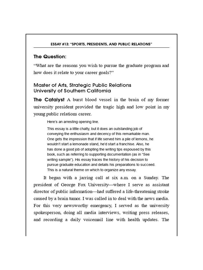 Donald Asher - Graduate Admissions Essays, Fifth Edition - Write Your Way Into TH | PDF