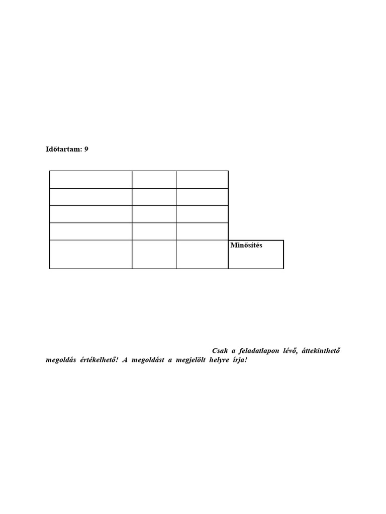 Minta Feladat Megoldással - 20240216 | PDF