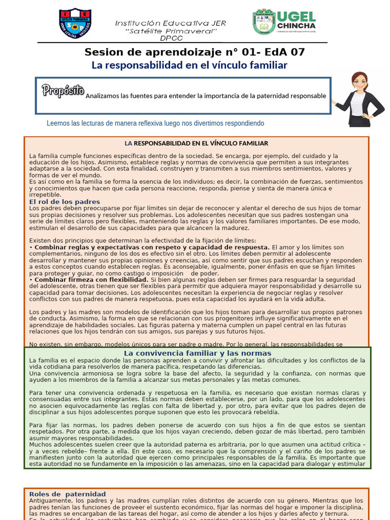 Ficha de Estudiante 01 Eda 07 DPCC 4to | PDF | Familia | Adultos