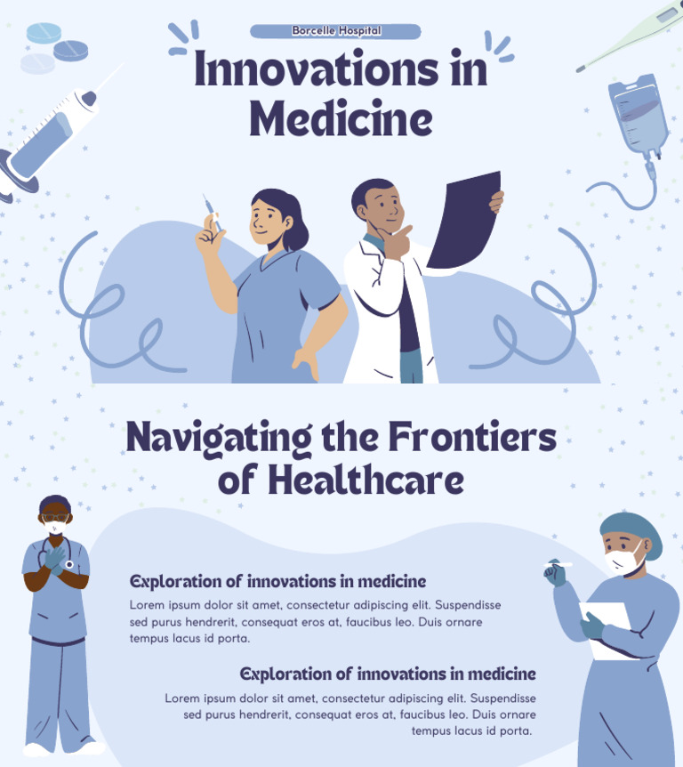 Blue Illustrative Innovation in Medicine Presentation | PDF