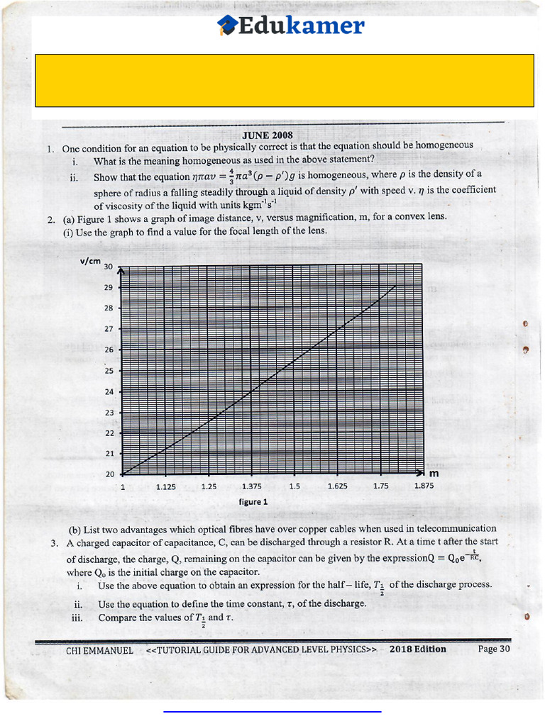 Gce Advanced Level 2008 Physics | PDF