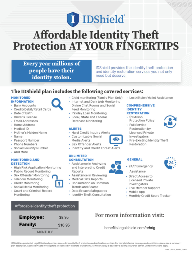 IDShield Benefit Overview | PDF | Identity Theft | Cyberspace