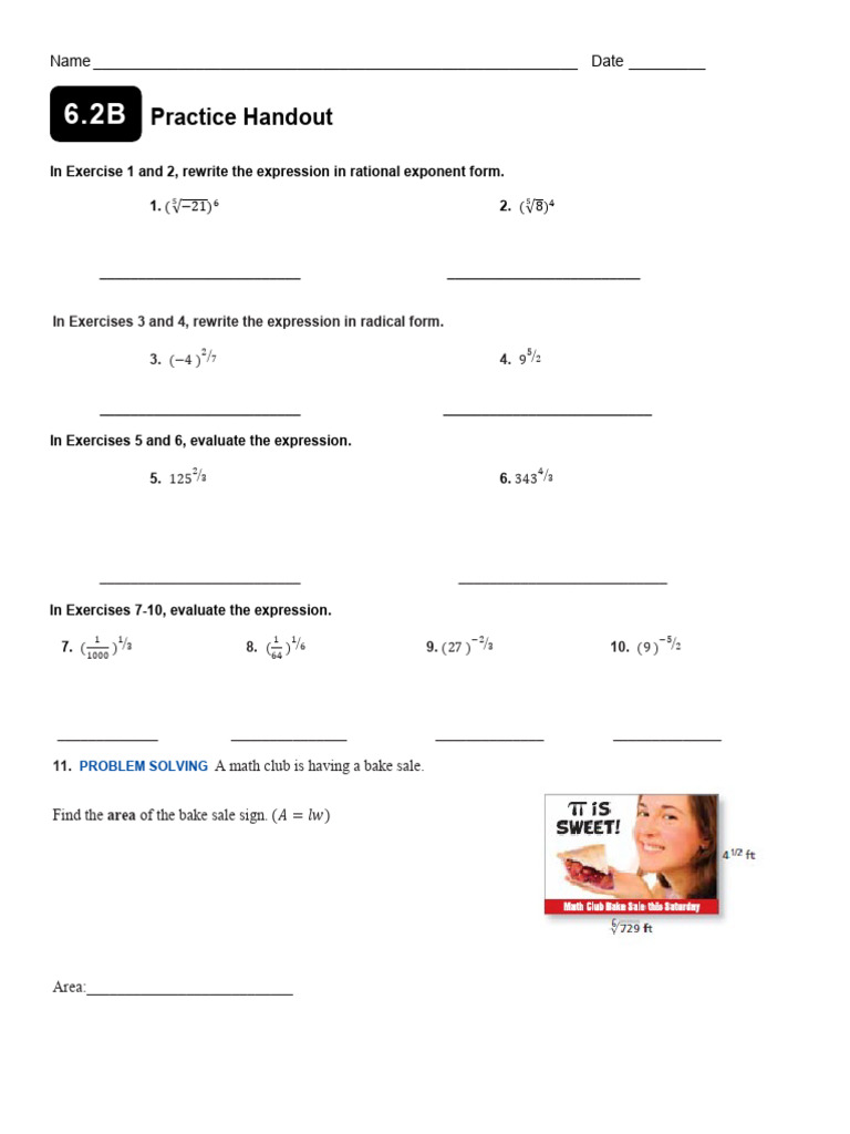 6.2B+Practice+handout | PDF | Area | Sphere