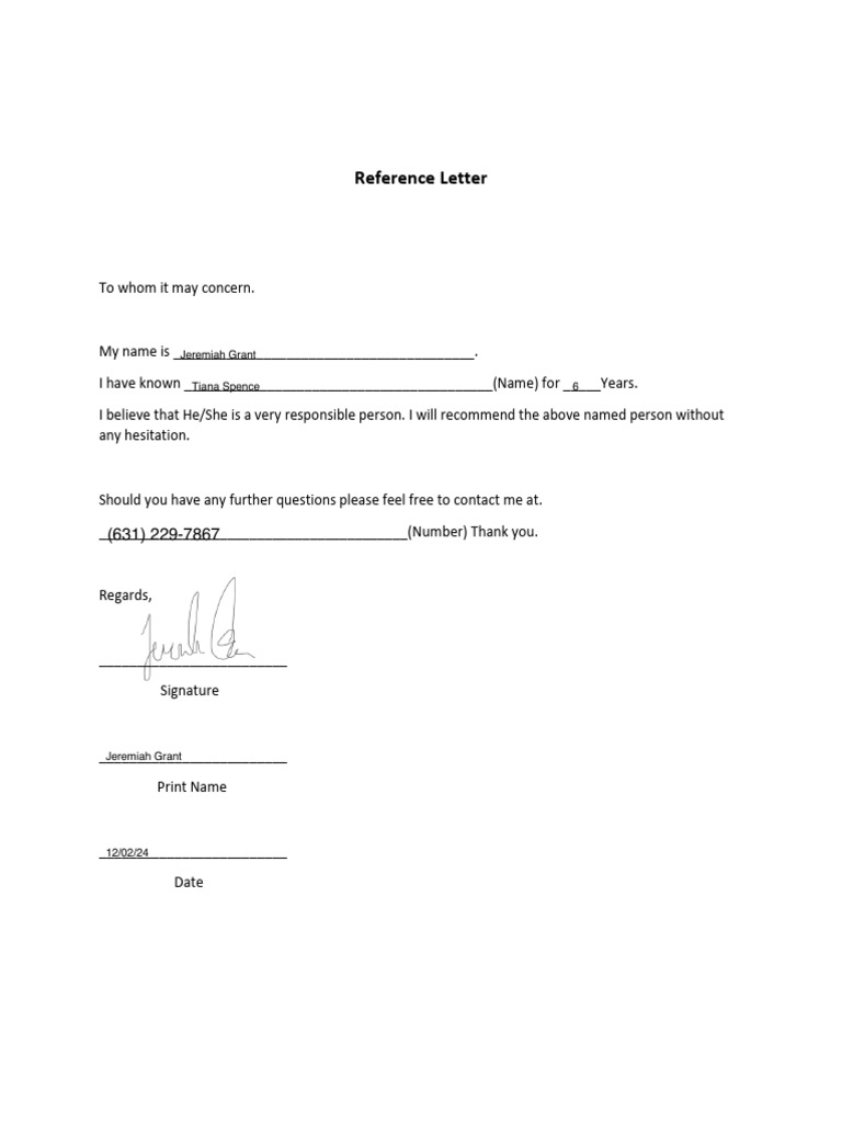 Reference Letter | PDF