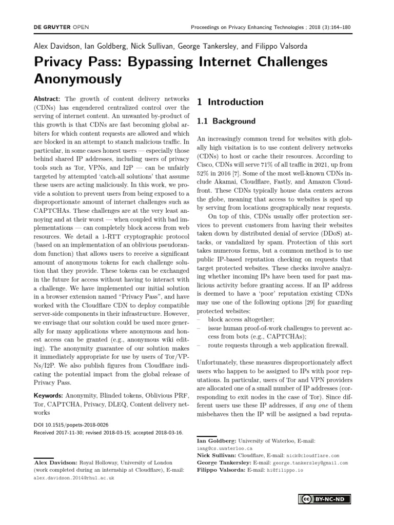 popets-2018-0026 | PDF | Privacy | Internet