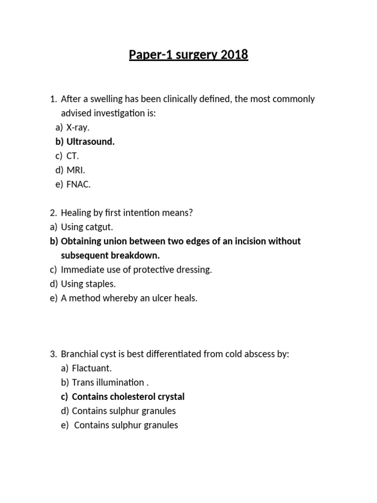 Surgery Paper 1 copy-1 | PDF | Shock (Circulatory) | Human Nose