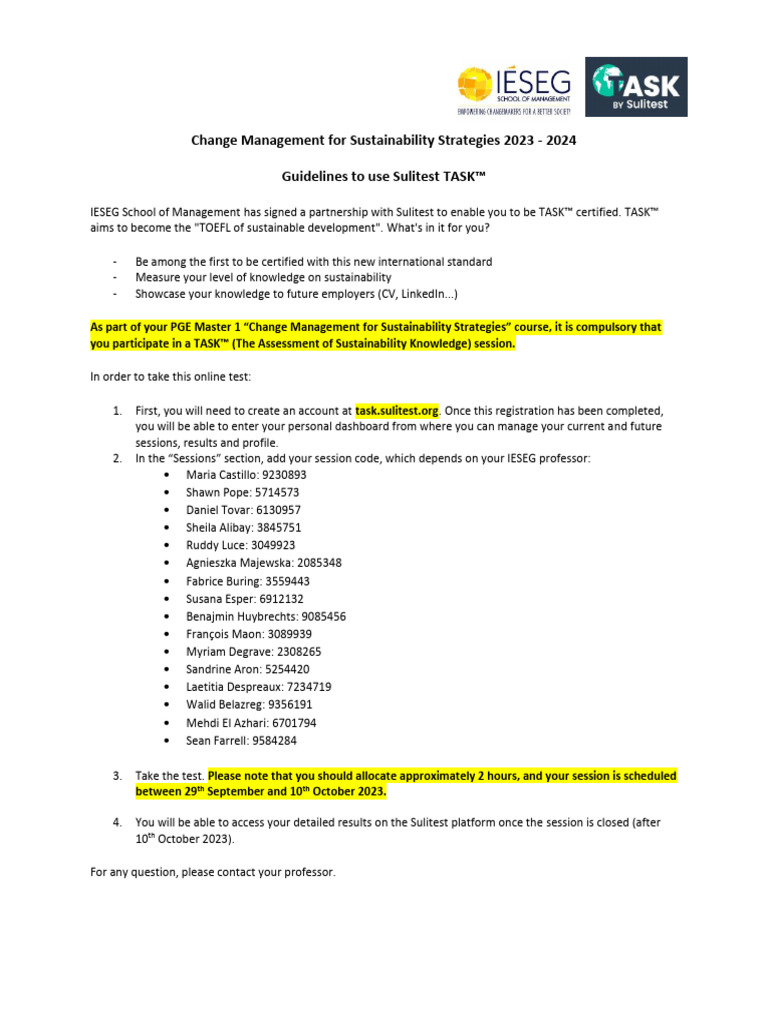 2023-24 CMSS - How To Take The TASK Sulitest | PDF | Environmentalism ...