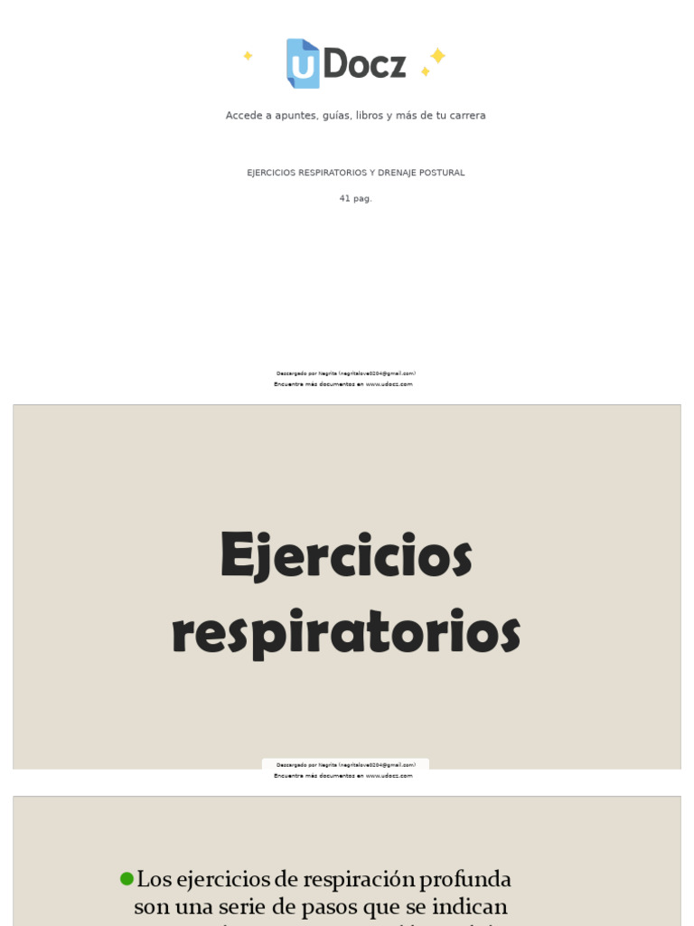 Ejercicios Respirato | PDF | Tos | Respiración