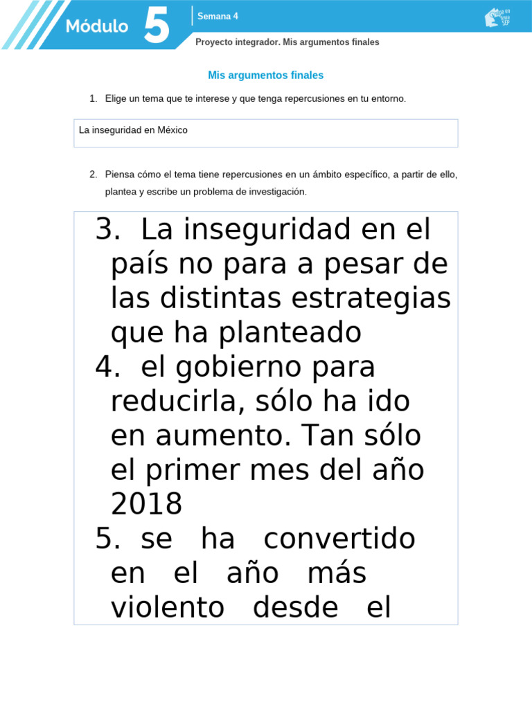 Inseguridad en México: Un Problema Creciente | PDF | Pandilla | México
