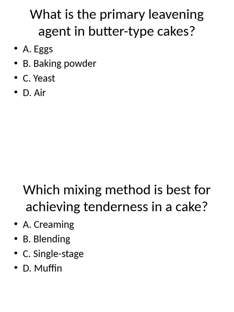 Baking Techniques Quiz | PDF