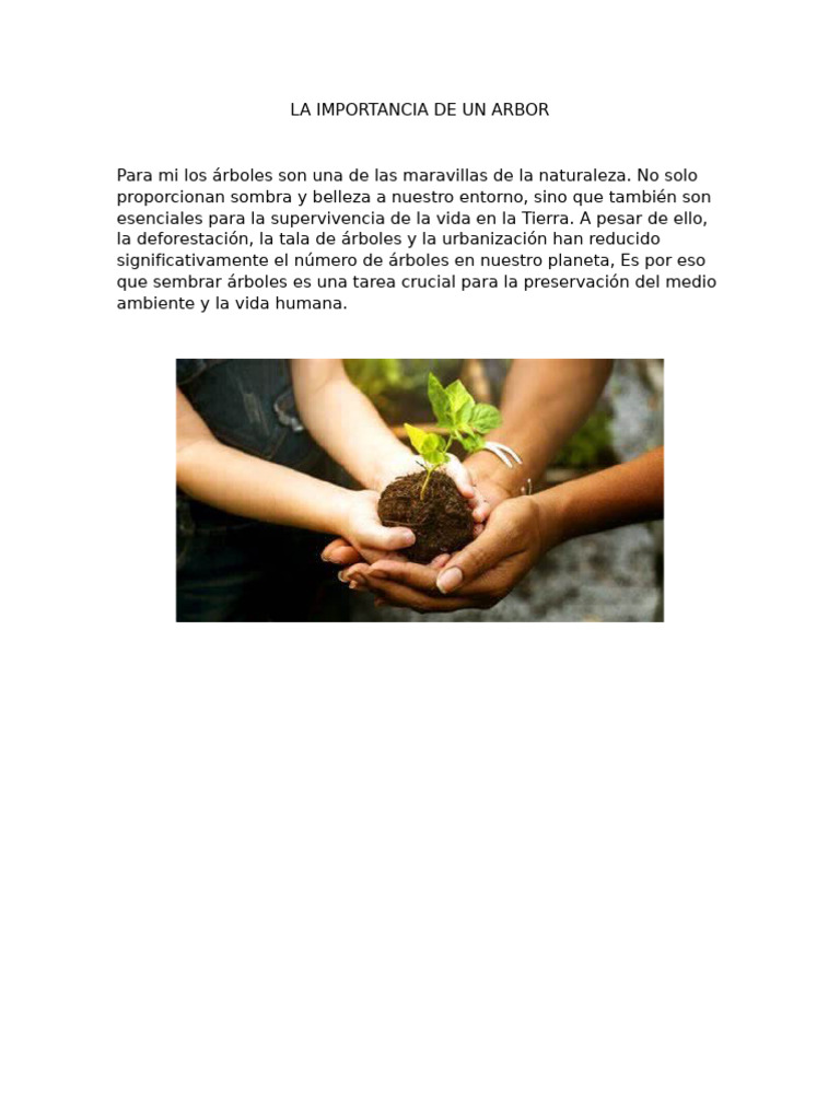 La Importancia de Un Arbor | PDF