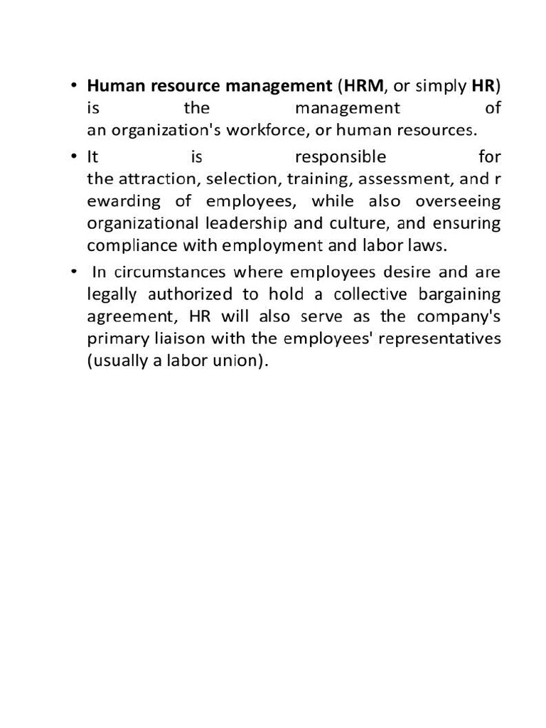 Evolution of Human Resource Management | PDF