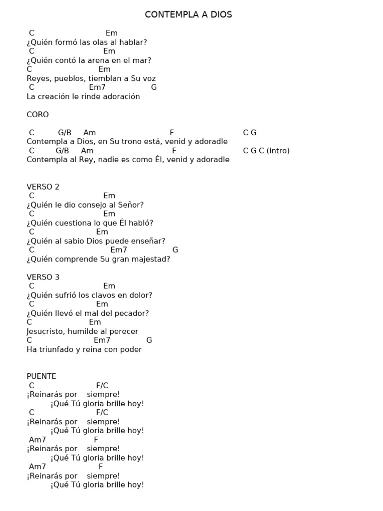 Contempla A Dios | PDF