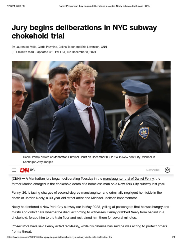 Daniel Penny trial_CNN | PDF | Justice | Crime & Violence
