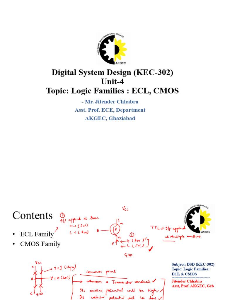 2) ECL & CMOS | PDF | Mosfet | Cmos