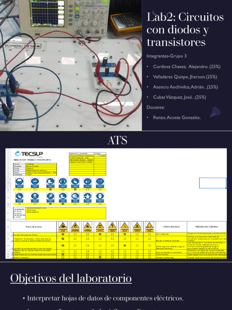 Lab2 - Electronica Del Vehiculo | PDF | Transistor de unión bipolar | Transistor