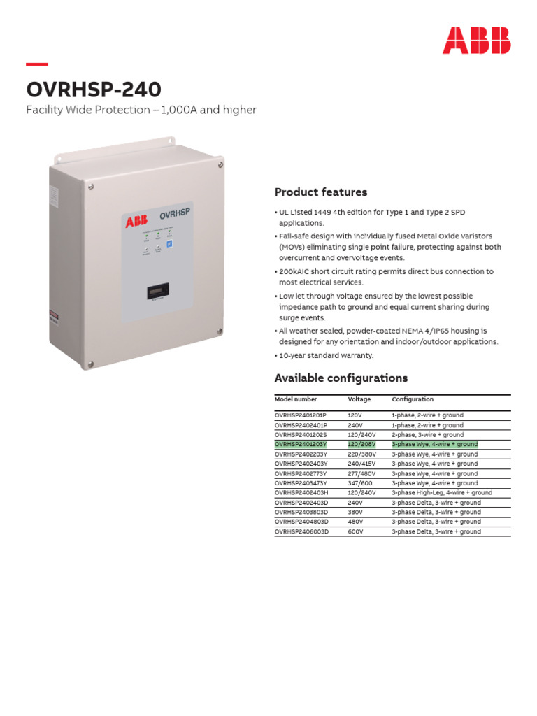 High-Capacity Surge Protection Systems | PDF | Components | Electrical ...