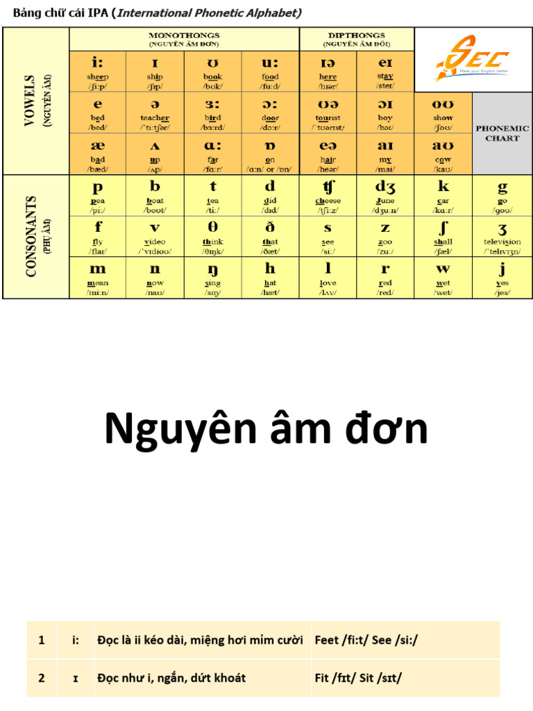 Tài Liệu Cách Đọc Bảng IPA | PDF