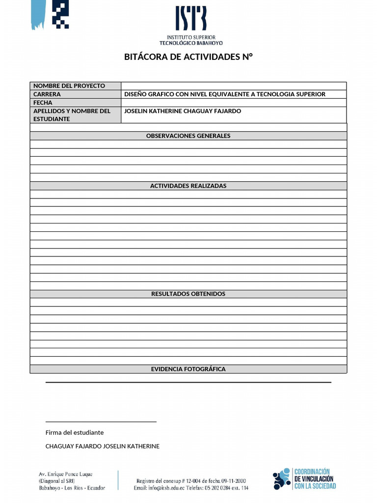 6 FORMATO BITACORA Imprimir | PDF