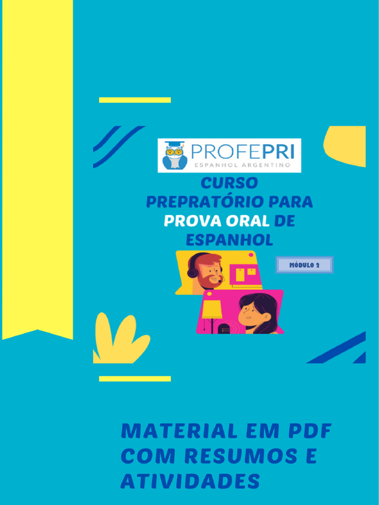 CUADERNILLO - Prova Oral - MÃ DULO 2 | PDF | Verbo