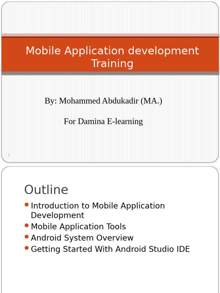 Mobile APP Development Training Slides | PDF | Android (Operating System) | Java (Programming ...