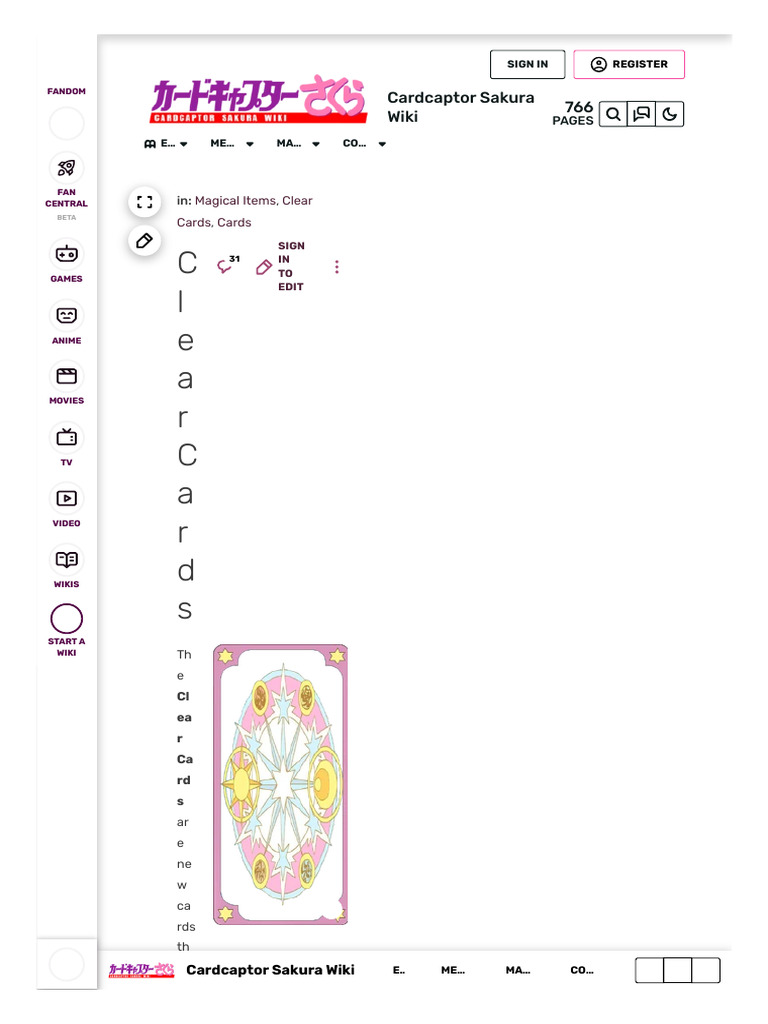 Clear Cards _ Cardcaptor Sakura Wiki _ Fandom | PDF