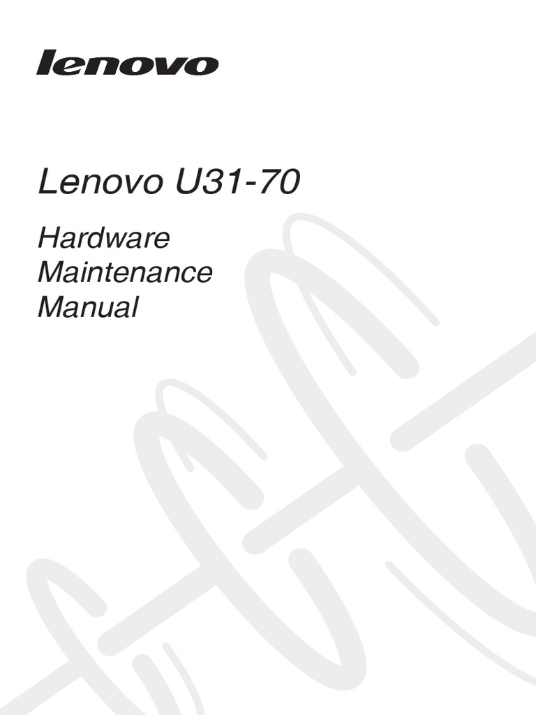 Mant Harware Lenovo U31-70 HMM 201601 | PDF | Electrostatic Discharge ...