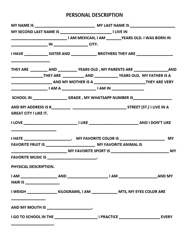 PERSONAL INFORMATION | PDF