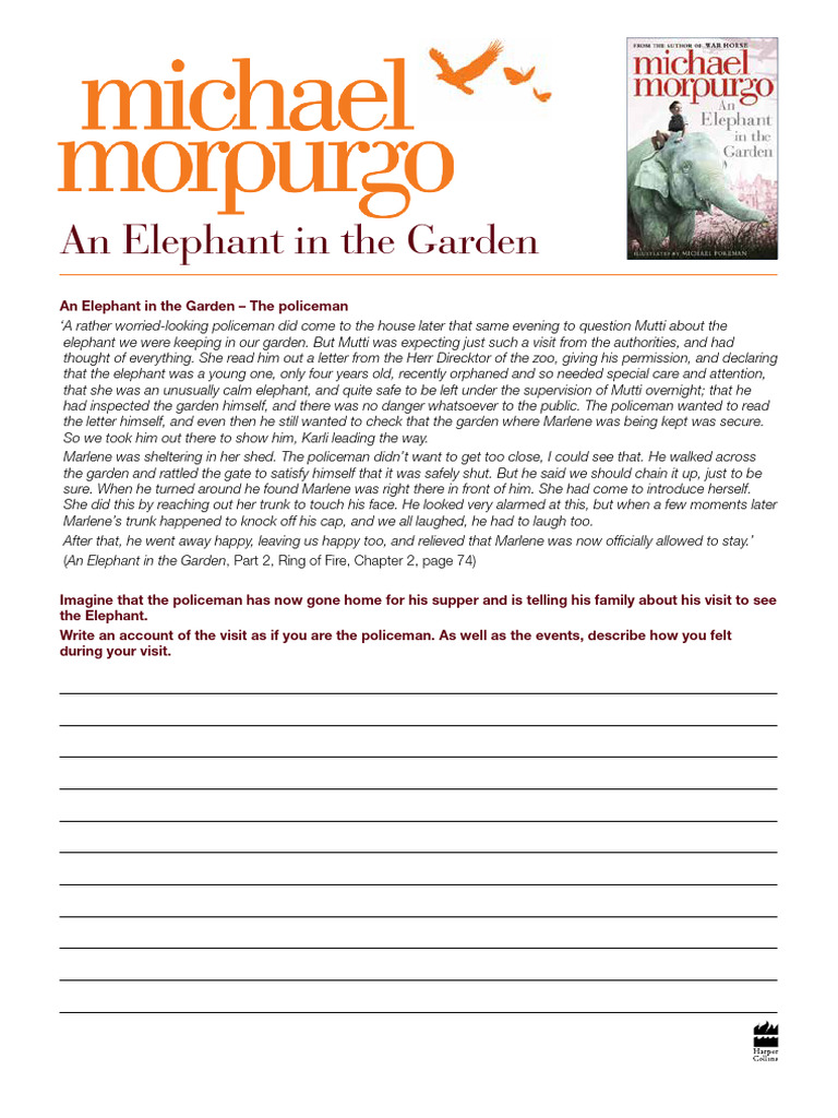 Policeman's Visit to Garden Elephant | PDF