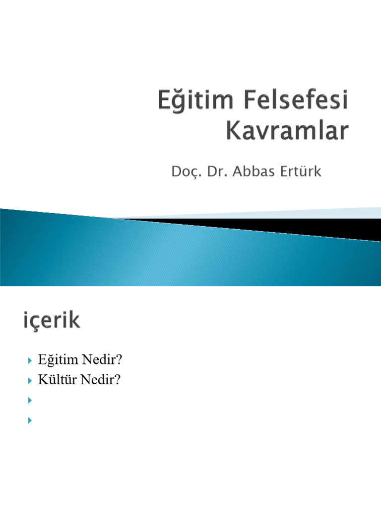 1 Eğitim Felsefesi kavramlar | PDF