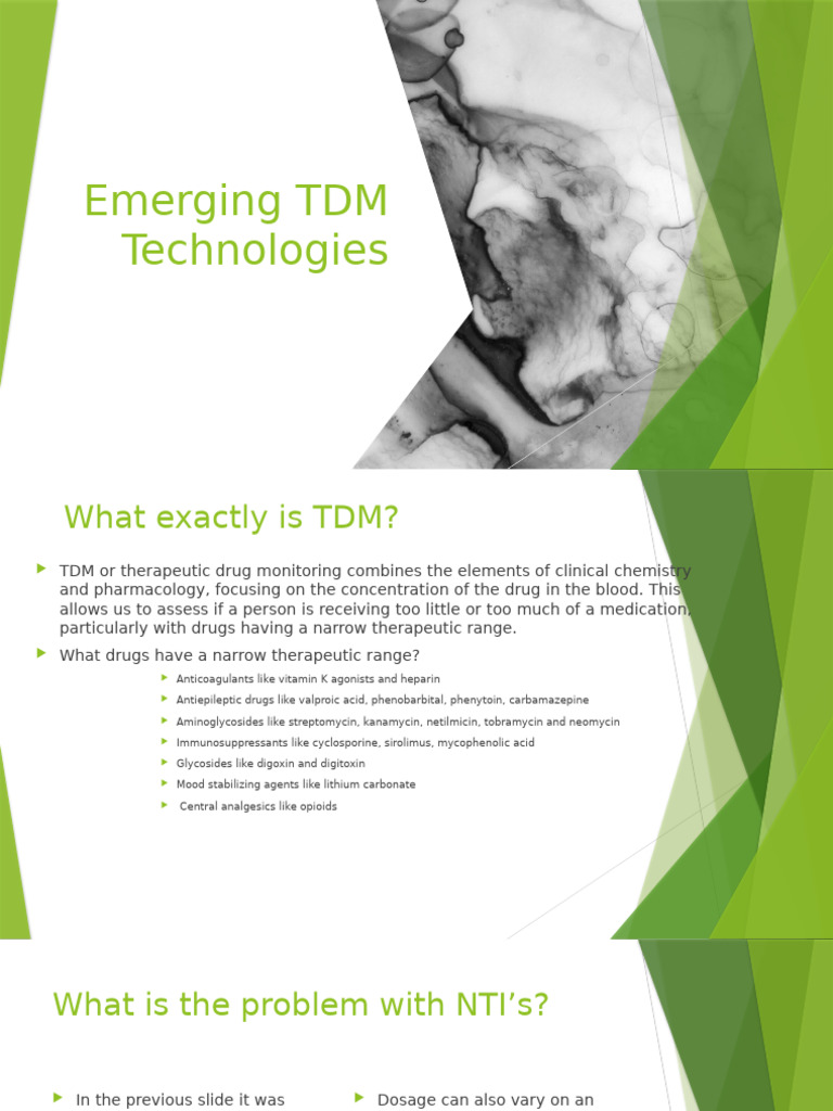TDM Presentation | PDF | Pharmacology | Drugs
