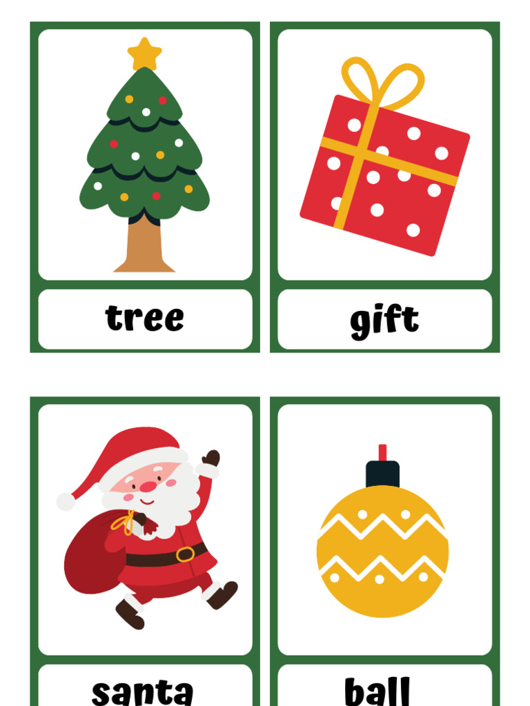 Christmas Flashcards Imprimir | PDF
