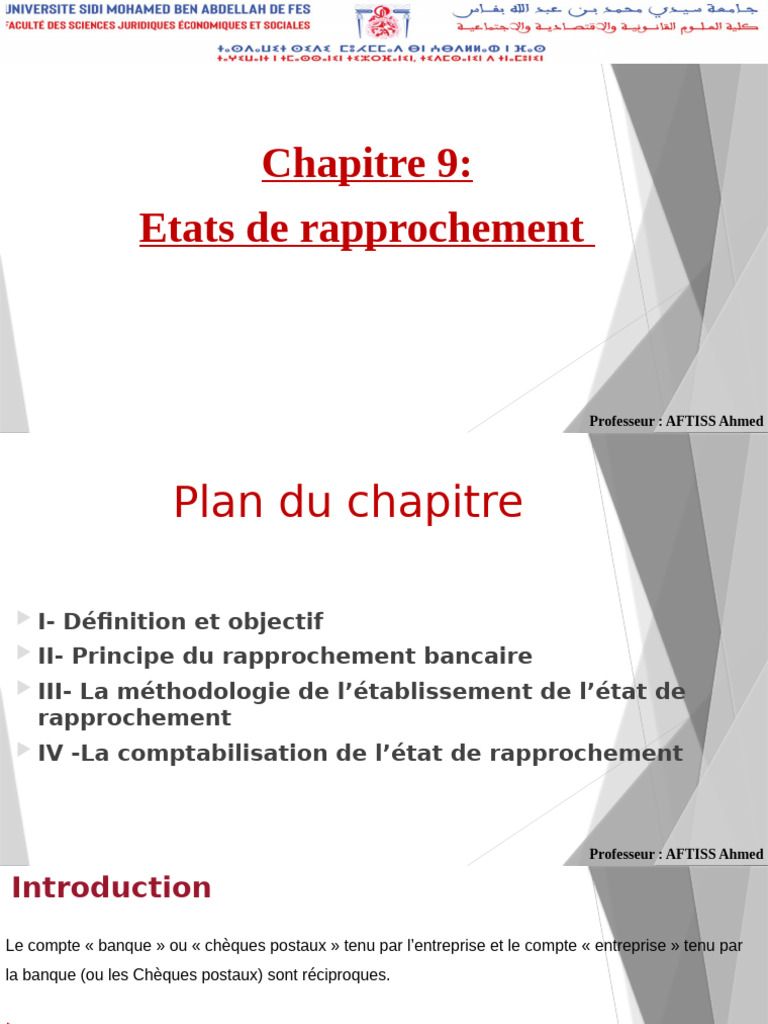 Cours Etat Rapprochement Bancaire | PDF | Comptabilité | Banques