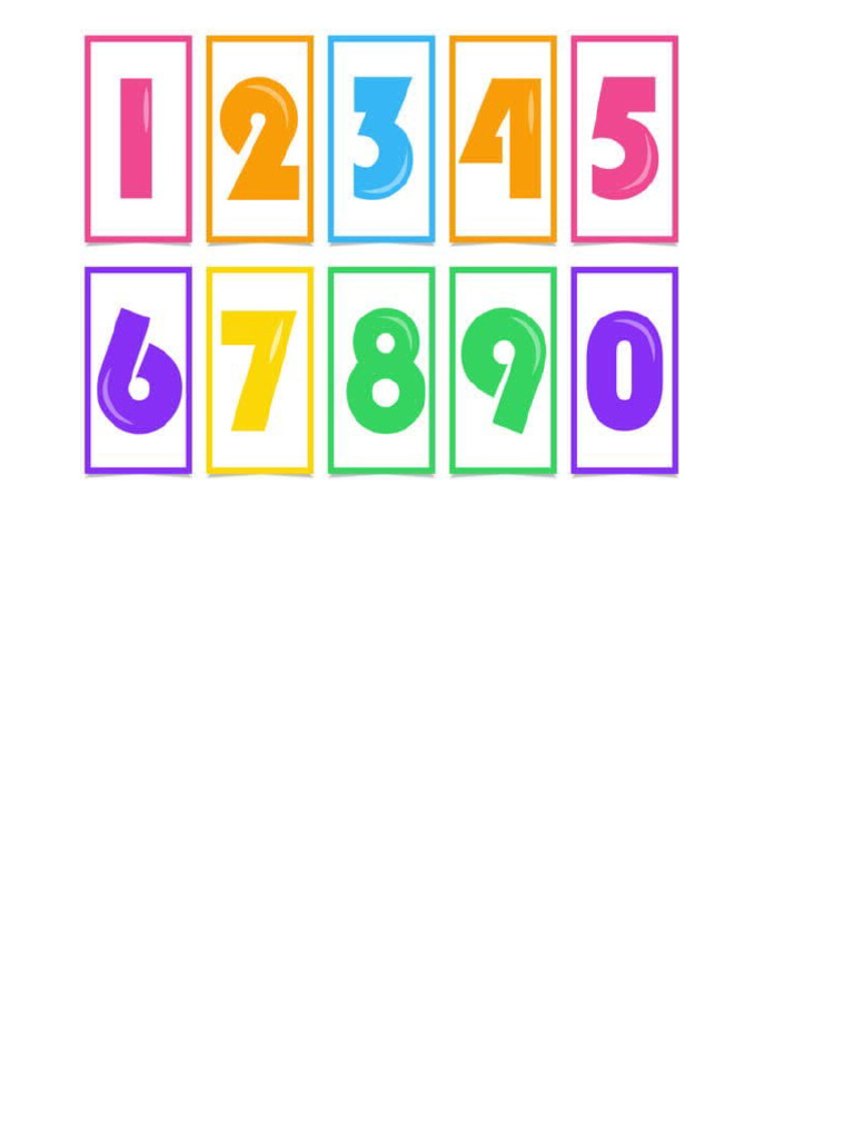 Tarjetas Números Imprimir | PDF