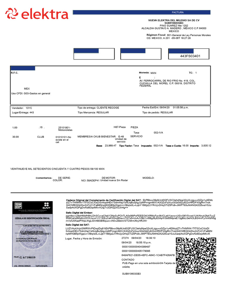Factura Moto Vento 17 Jul. 2024 | PDF | Dinero