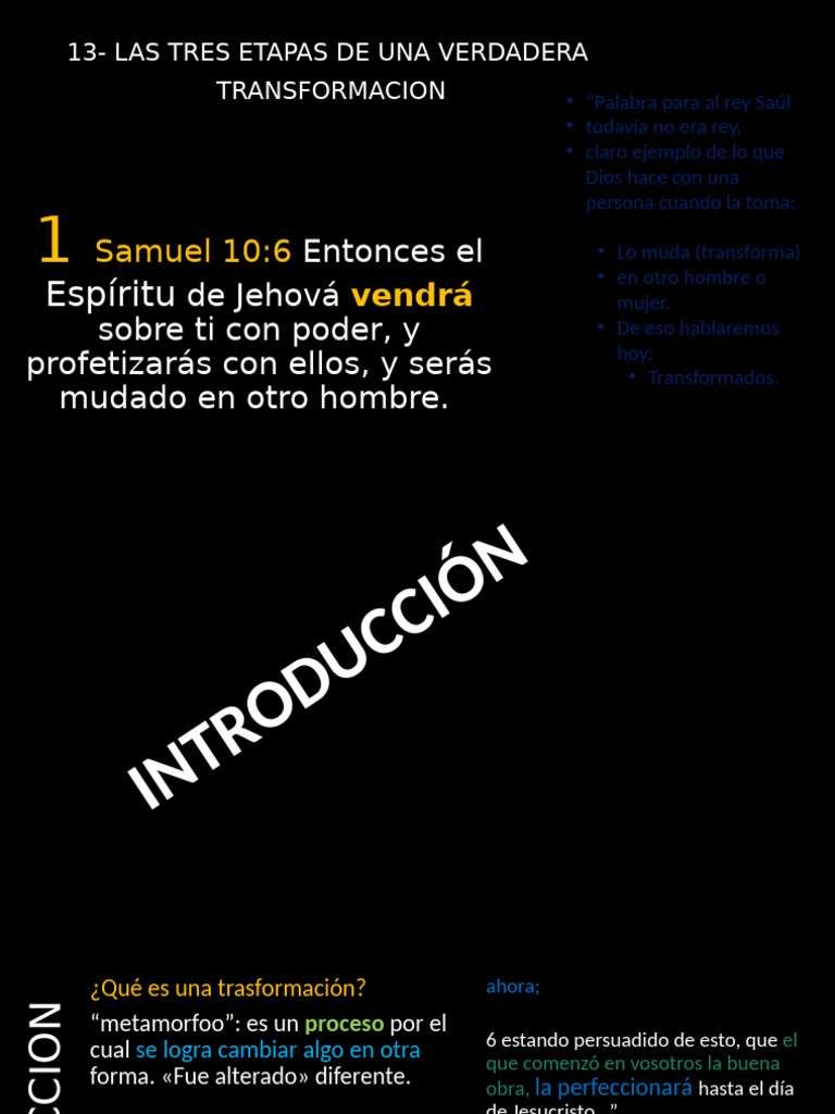 LAS ETAPAS DE LA TRANSFORMACION | PDF | Cristo (título) | Jesús