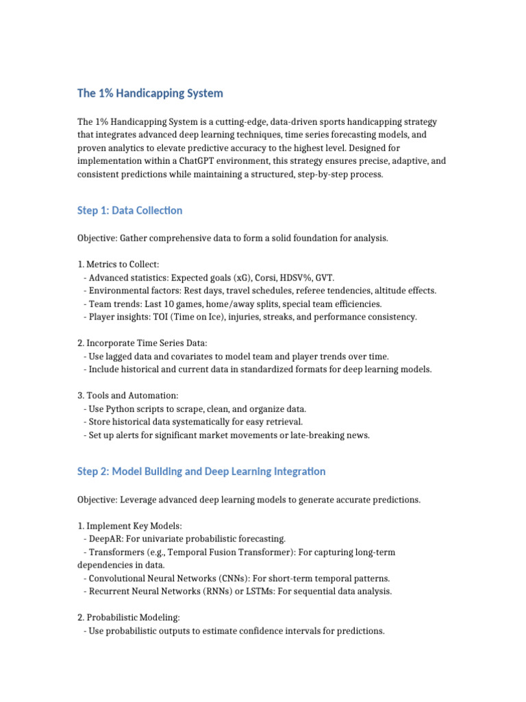 The_1%_Handicapping_System | PDF | Deep Learning | Forecasting