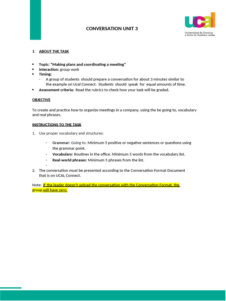 UNIT 3 - Written Conversation | PDF | Subject (Grammar) | Phrase