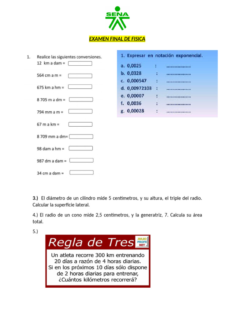 Examen Final de Fisica | PDF