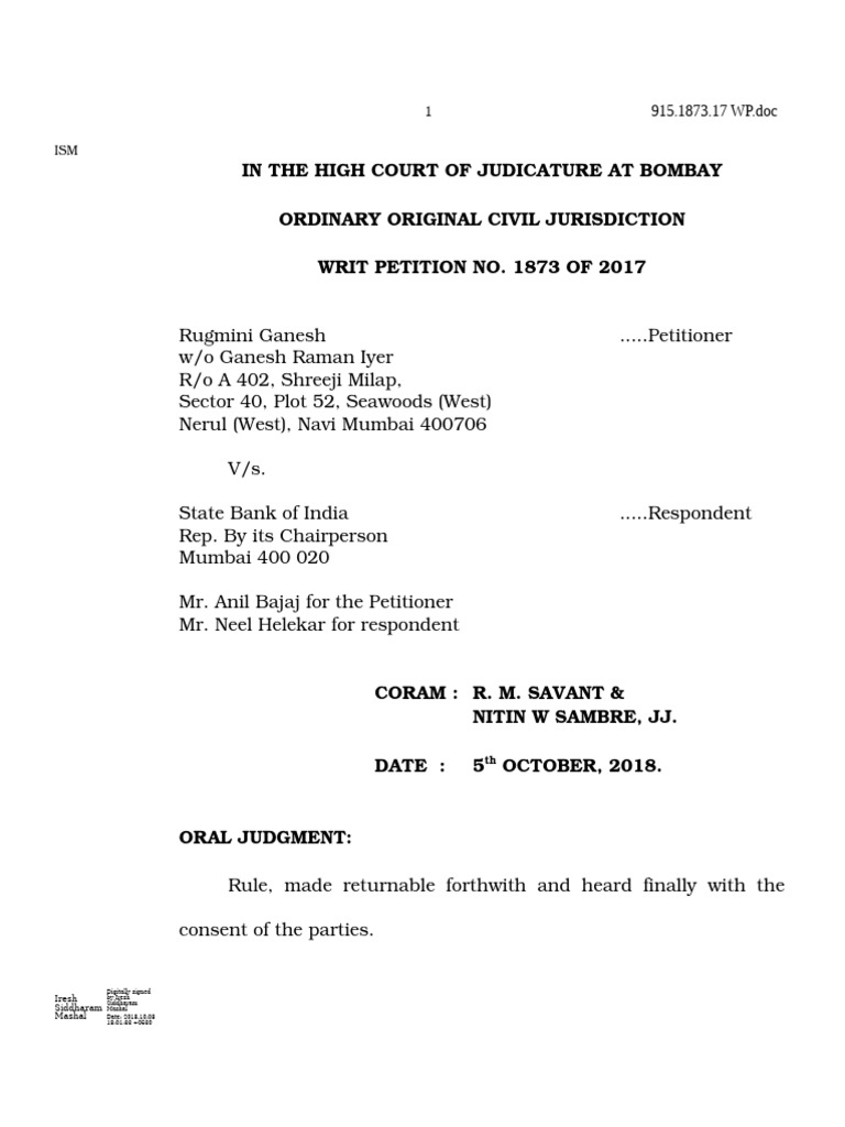 OS WP-1574 of 2017 | PDF | Courts | Legal Procedure