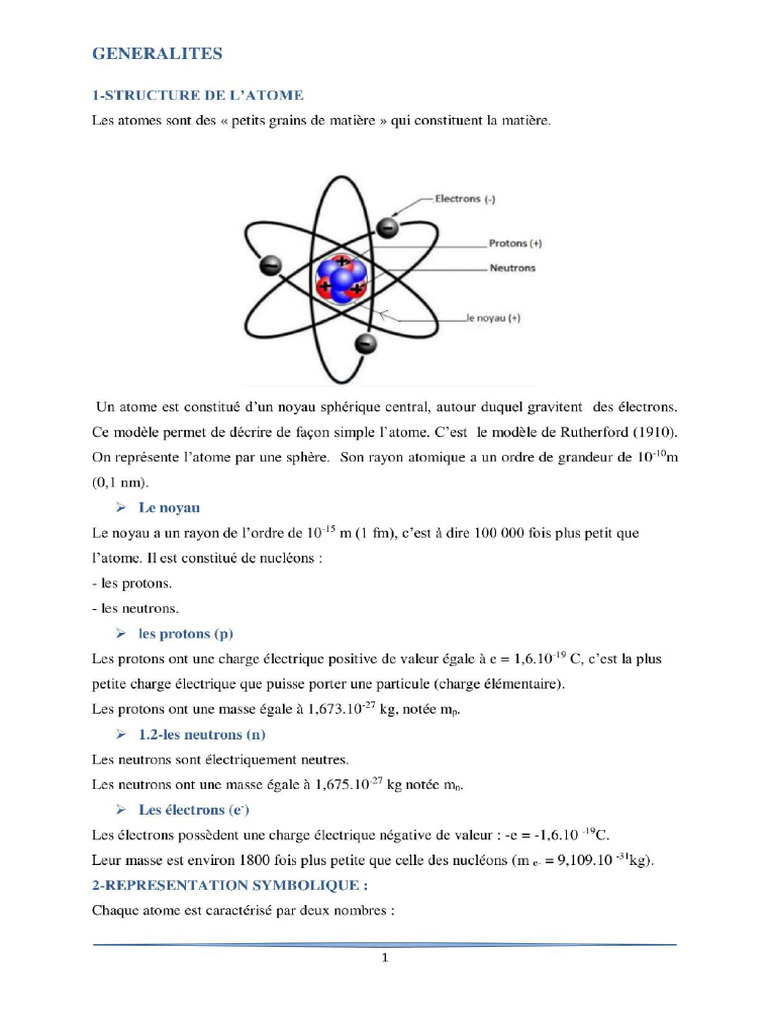 Les atomes | PDF