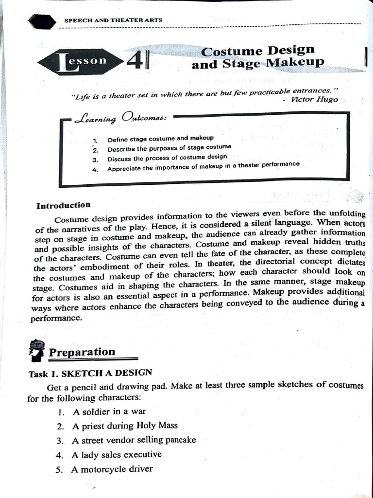 Costume Design and Stage Make Up | PDF | Costume Design | Costume